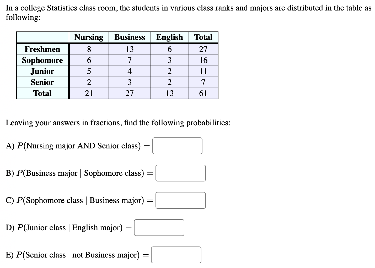 In a college Statistics class room, the stude | Solvely In a college Statistics class room, the stude | Solvely